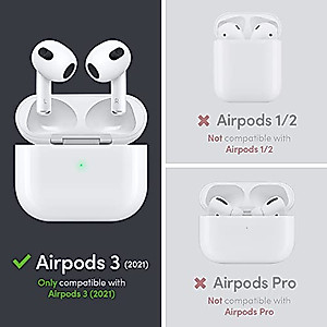 CYRILL Airpods 3 Generation Case Cover Wave Stone Designed for Airpods 3 Generation Case (2021) - Dark Gray