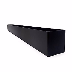 Buhbo Modern Steel Trough Rectangle Planter 32 inch, Black