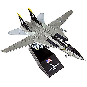 HANGHANG 1/100 F14 Tomcat Model Skeleton Fighter Attack Plane Diecast Military Models Metal Airplane Models for Collection or Gift, White