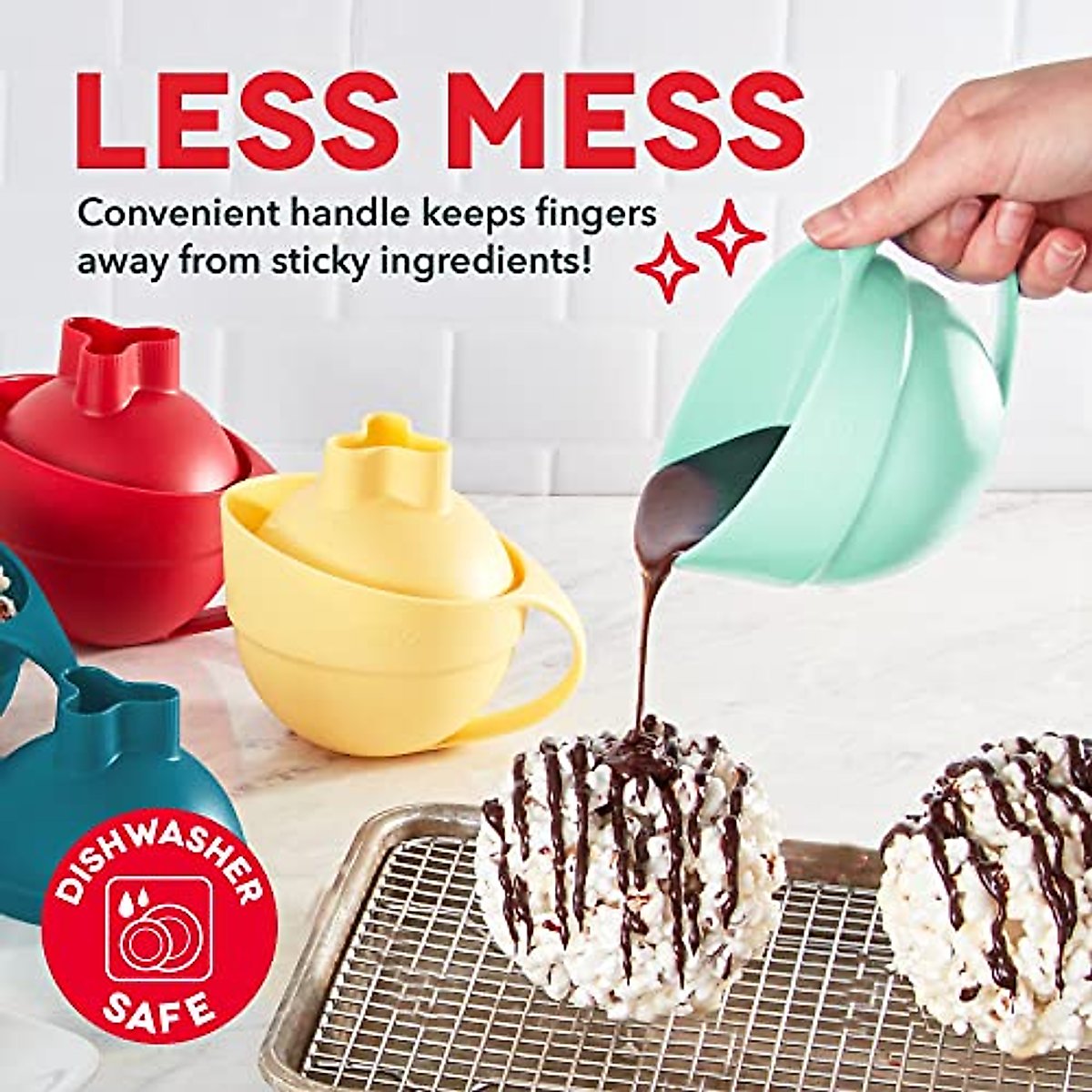 Dash Popcorn Ball Maker, Set of 4 (Multi-Color)