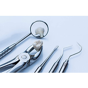 NYGEARZ Dental Examination Basic Instrument Kit Dental Mouth Mirror Tweezers Explorer | Stainless Steel College Teeth Cleaning Tools Plier Lucas Kit