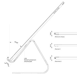 elago P2 Stand [Rose Gold] - [Premium Aluminum][Ergonomic Angle][Cable Management] - for iPad and Tablet PC