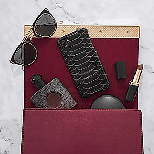 BURGA Phone Case Compatible with Samsung Galaxy A40 - Darkest Path Savage Wild Black Snake Skin Cute Case for Women Thin Design Durable Hard Plastic Protective Case