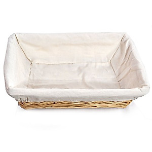 The Lucky Clover Trading Savannah Large Rectangular Tray with Cloth Liner 12in - Natural