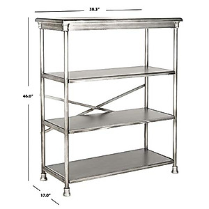 Safavieh American Homes Collection Jamison Dark Silver Large Bookcase