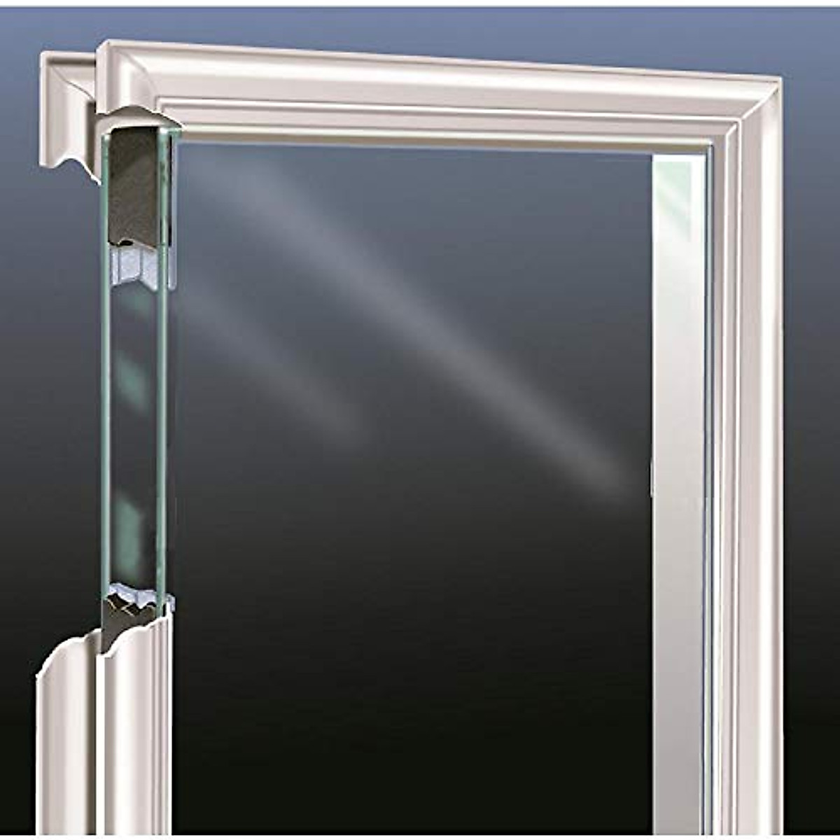 National Door Company, Exterior Single Door, Steel, 32" x 80", Full Lite, Clear Glass Collection, Right-Hand Inswing