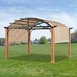 Garden Winds Replacement Canopy Top Cover for The Longford Wood Archway Pergola - Riplock 500