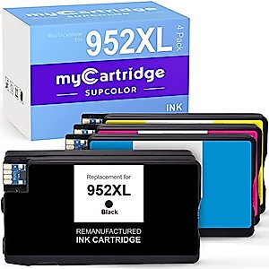 myCartridge SUPCOLOR Remanufactured Ink Cartridge Replacement for HP 952XL 952 XL use for OfficeJet 8702 8710 7720 7740 8216 8740 8730 8720 8730 8727 Printer (4-Pack)