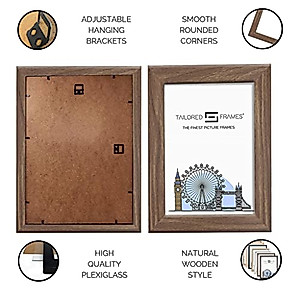 Tailored Frames Seattle Walnut Square Design 50 x 40cm Single Picture Frames | Wall Hanging Type | Photo Frame Without Mount