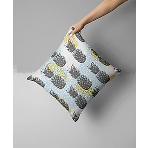 iiRov Summer Design Ink-Fuzed Decorative Throw Pillow - Retro Summer Pineapple v5