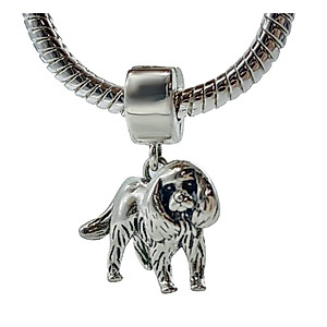 BOLENVI 3D Cocker Spaniel Dog 925 Sterling Silver Dangle Pendant X Charm Bead For Pandora & Similar Charm Bracelets or Necklaces