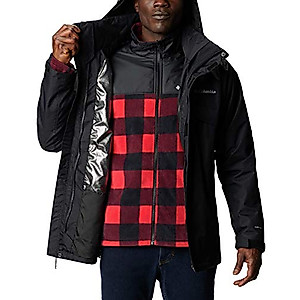 Columbia Men's Bugaboo II Fleece Interchange Jacket, Black/Red, 3X Big