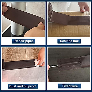 Dark Brown Duct Tape Heavy Duty, 2.36 Inch x 36 Yard Waterproof Strong Adhesive Duct Tape for Indoor Outdoor Repairs Tear by Hand, 1 Roll