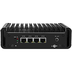 Kikusenko Firewall Micro Appliance, Mini PC Celeron J4125 Quad Core, 4 lntel i226-V 2.5G Nics Ports, AES-NI, Barebone, Soft Router, VPN, 8GB RAM 128GB SSD