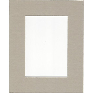 Pack of 5 11x14 Tan Picture Mats with White Core for 8x10 Pictures