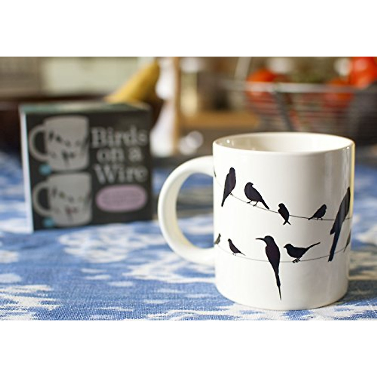 Birds on a Wire Heat Changing Mug - Add Coffee and Colorful Birds Appear