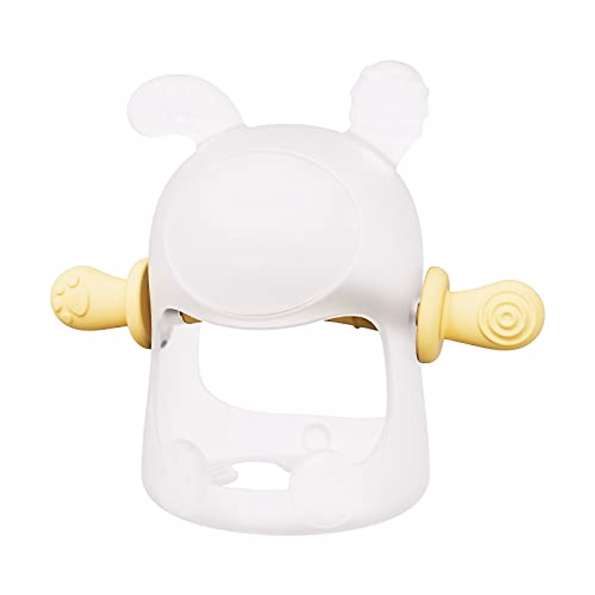 Teething Toys for Babies 0-6 Months, Never Drop Silicone Baby Mitten Teether for Soothing Teething Pain Relief, Baby Chew Toys for Sucking Needs White - Dilovely