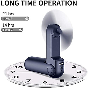 JISULIFE Portable Handheld Fan Small Desk Fan