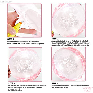 KatchOn, Huge 22 Inch Pink Snowflake Balloons - Pack of 6 | Mylar Snowflake Balloon, Pink Snowflake Decorations | Winter Onederland 1st Birthday Girl Decorations | Baby Shower, Christmas Decorations