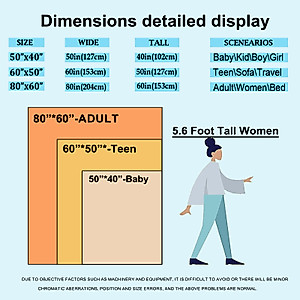 Fox Blanket for Boys Girls Kids, Flannel Fox Blankets Gifts, Floral Moon Fox Throw Blanket for Sofa Couch Bed Living Room Soft Warm Cozy Fox Decor 60" x 50"