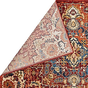 LUXE WEAVERS Howell Collection Red Oriental 5x7 Area Rug