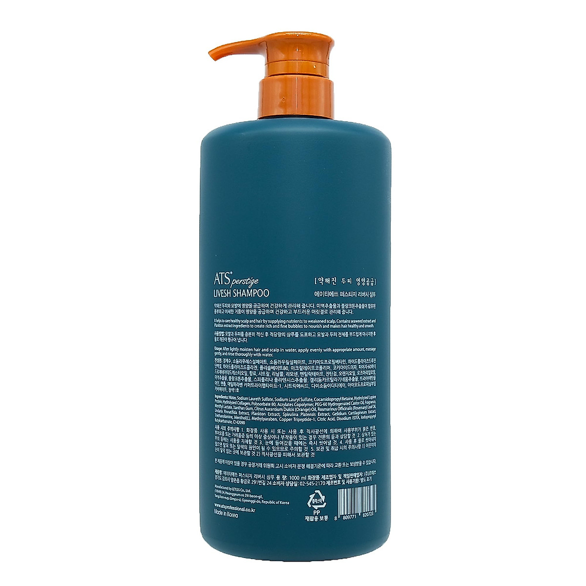 ATS Perstige Livesh Shampoo - 1000ML, Hair Loss and Growth Silicone Free Shampoo