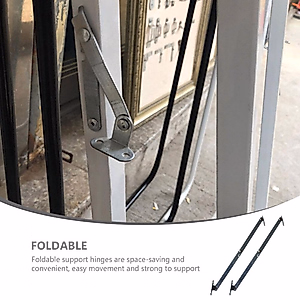 OSALADI 1 Pair Lid Support Buffer Close Lid Support Lift up Stay Support Safety Lid Supports Floor Mirror Iron Hinge