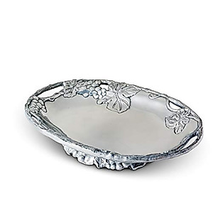 Arthur Court Designs Aluminum Grape Footed Side Dish Server 11 inch Long