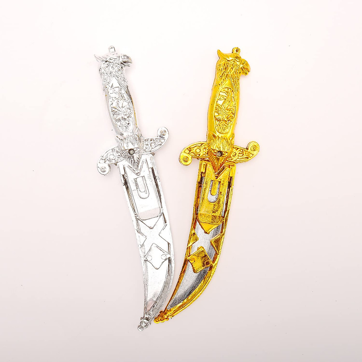 5 Pcs Plastic Pirate Knife Small Assassin Dagger for Pirate Costume Accessories Pirate Party Props Halloween Supplies