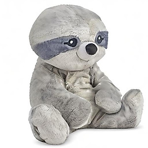 HUGIMALS Sam The Sloth 4.5 lb Heavy Cute Weighted Comfort Plush Large Unscented Self Care Stuffed Animal for All Ages - Kids, Teens and Adults