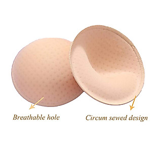 ONDY Bra Insert Pads 2 Pairs, Round Breast Enhancers,Invisible Bra Push Up Pad for Yoga Sports Bra (A/B)