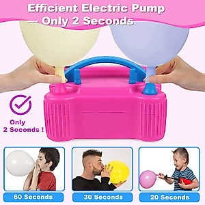 Balloon Arch Kit and Balloon Pump Electric, 10ft Wide Adjustable Balloon Arch Stand With 100Balloons 2Balloon Stands For Wedding Anniversary Birthday Baby Shower Party Decoration Graduation Ceremony