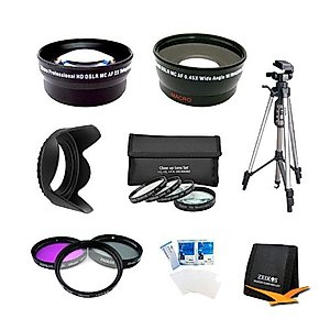 Special PRO SHOOTER 58MM WIDE ANGLE/TELEPHOTO LENS KIT for Canon EOS Rebel T4i,T3i,T3,T2i,7D,60D That Use Canon Lenses (18-55mm, 75-300mm, 50mm 1.4, 55-200mm) includes 58mm wide angle & Telephoto lens,close up lens set, full size tripod,filter kit and mor