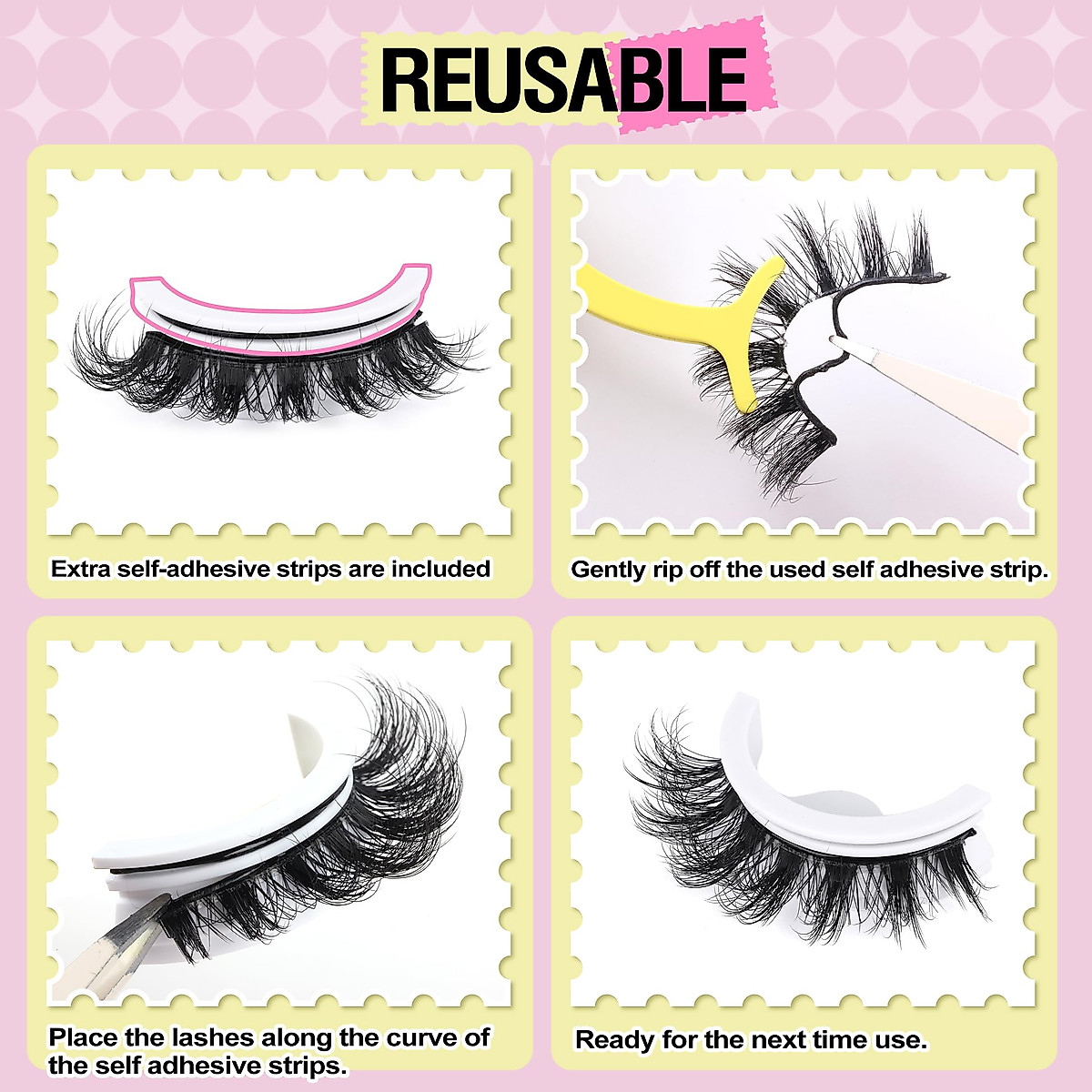 20 Pairs Lashes False Eyelashes Natural Look Wispy Cat Eye Mink Lashes Fluffy D Curl Fake Eye Lashes 3D Dramatic Long Thick Russian Strip Lashes Pack by Mavphnee