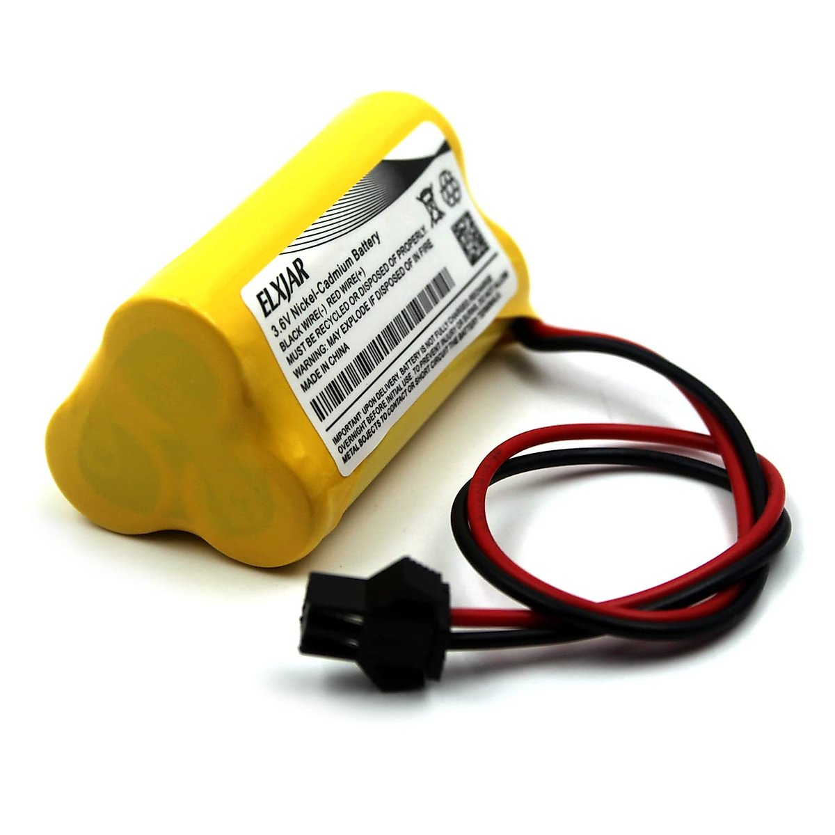 elxjar (5-Pack) 3.6V 900mAh AA ELB-B001 NiCad Battery Replacement for Lithonia Unitech 0253799 ANIC1566 ELBB001 AA900MAH Emergency/Exit Light/Fire Exit Sign