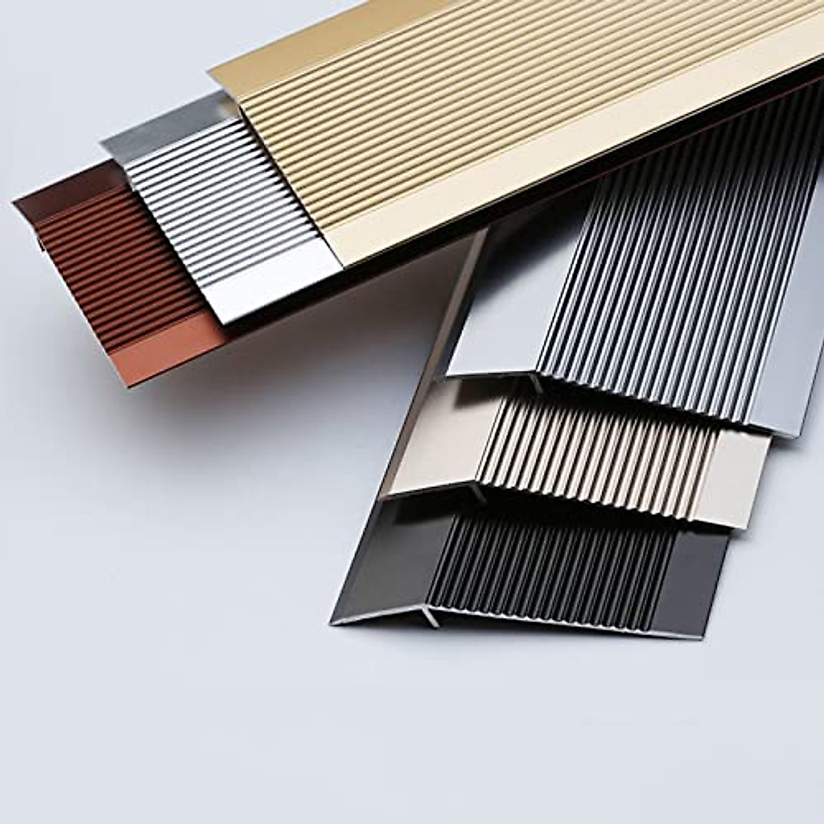 10cm Extra Wide Metal Floor Transition Strip Carpet Edge Strip,Wood Transition Laminate Flooring Strip for Floor Tiles,Carpet,Doors(Color:Black,Size:Length 90cm/35inch)