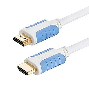 Cmple - White HDMI Cable 10FT - 4K HDMI 2.0 Cable Ultra High Speed HDTV Cord with 3D HDR & Ethernet Channel HDMI to HDMI Male