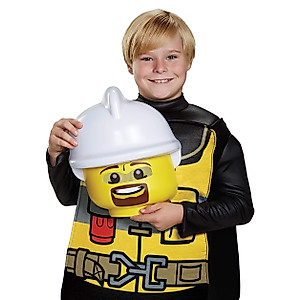 Disguise Lego Firefighter Classic Costume, Black/Yellow, Small (4-6)