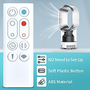 New Replacement Fan Remote Control Compatible for Dyson AM09 Hot + Cool Heater Tower Fan （Part Number: 966538-01）