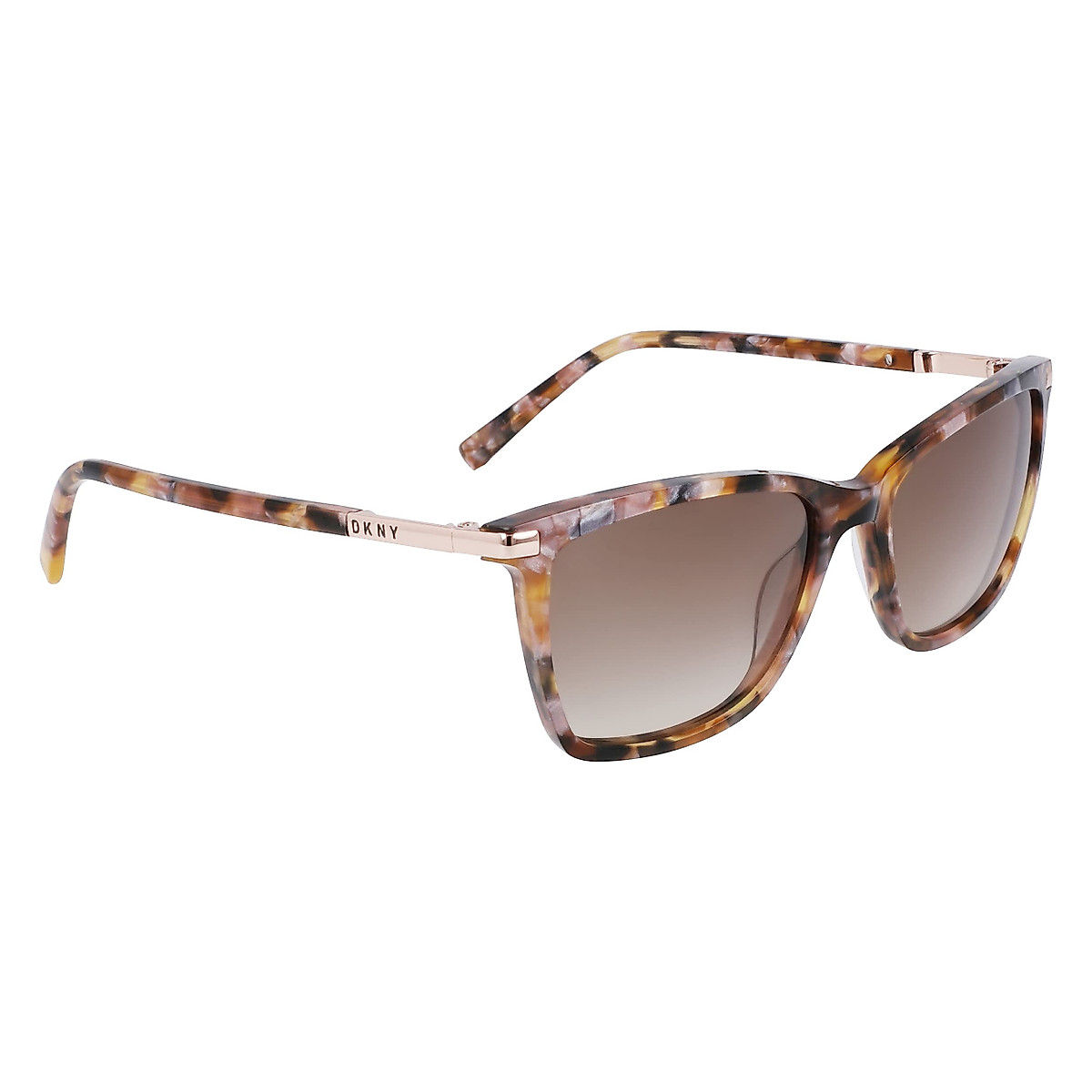 DKNY Women's DK539S Rectangular Sunglasses, Tortoise/Pearlized Blush, One Size