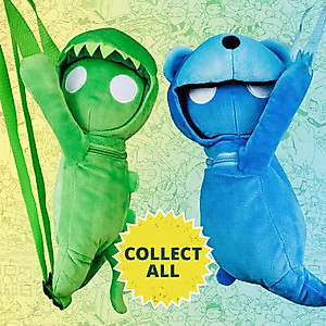 Gang Beasts 12 Inch Plush Backpack - Green Dragon - Super Soft Cuddly Plush - Perfect for Boy & Girls Toy Backpacks - Plush Toys for Kids, Great Gifts. Official Gang Beasts Plush Toys