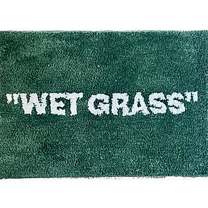 LUXAPE Wet Grass Rug - Tufted Hypebeast Rug - Handmade & Premium - 32 * 20in (80 * 50cm) - Hypebeast Room Decor - Off White Rug - Aesthetic Bape Rug - Luxape Rug