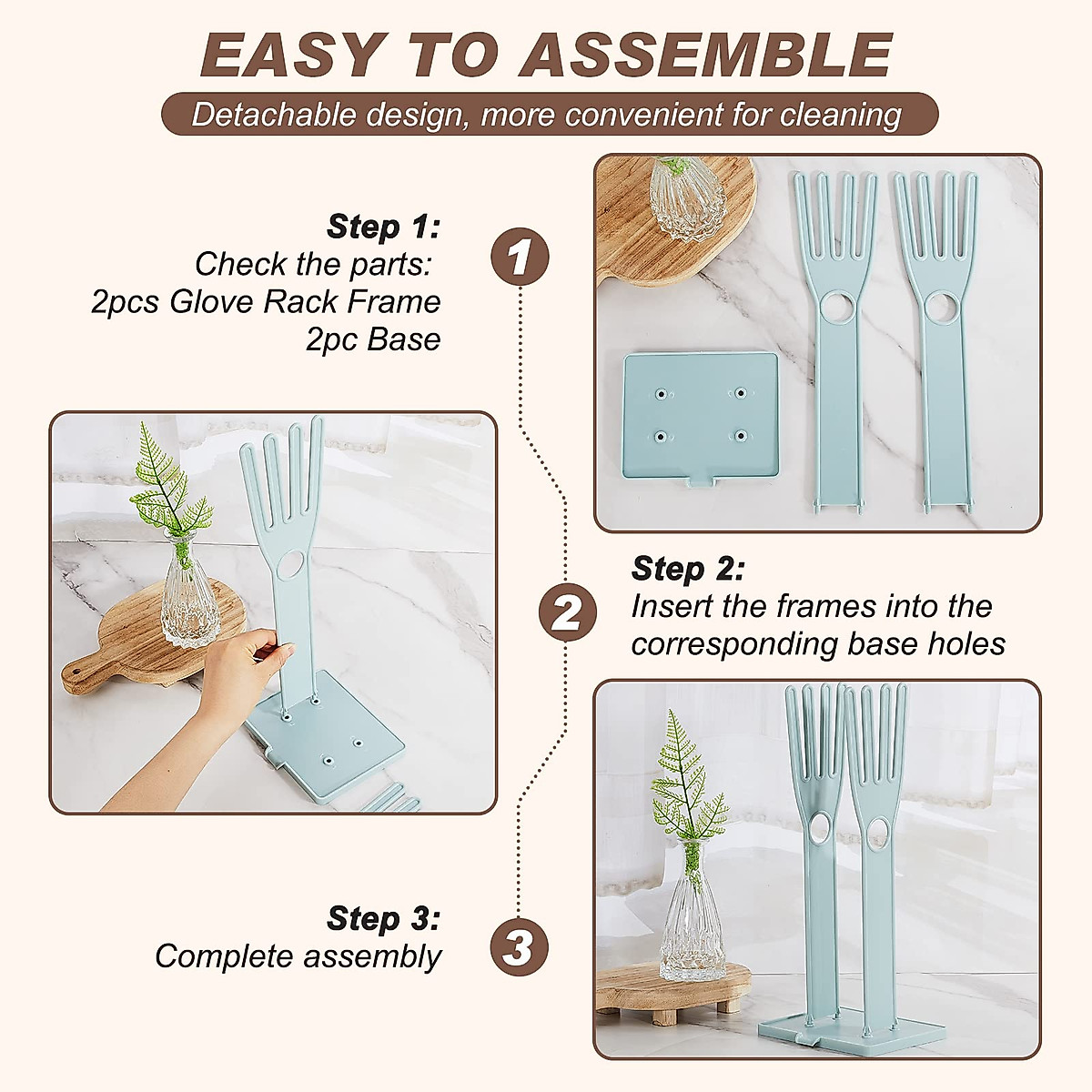 2 Pieces Kitchen Glove Holder Glove Drying Rack Drying Dryer Rack Plastic Mitten Rubber Rack Gloves Hanger Sink Stand Towel Reusable Towel Storage Holders for Sponge Food Bag Organizer, Pink and Blue