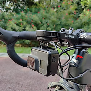 Cestbon Out-Front Mount for Garmin Edge Compatible with Camera or Headlight Quick Release Combo Extended Adapter