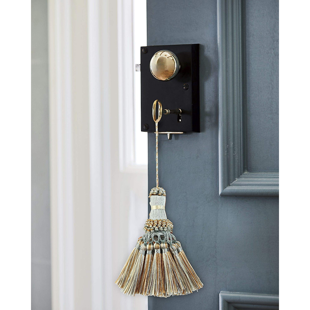 BEL AVENIR Set of 4 Tassel for Craft Elegant Polyester Tassels for Pillow Key Tassel DIY Accessories for Curtain and Home Decor- Blue