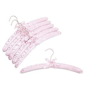 Only Hangers Light Pink Satin Padded Hangers - Pack of (6)