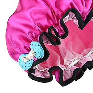 NKTM Girls Toddler Shower Cap, 2-Pack Cute Pink Shower Caps for Kids