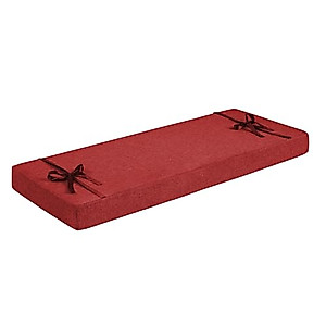 RULAER 30×14×2.5inch Bench Cushions,Red Non-Slip Seat Cushions for Patio Furniture,70D Thickened Foam Indoor/Outdoor Bay Window Cushion