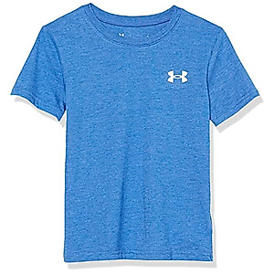 Under Armour Boys' Elite Short Sleeve T-Shirt, Stylish Crew Neckline & Fuller Cut for Complete Comfort, Ultra Blue SP22, 4