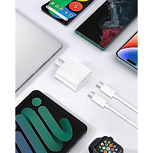 iPhone 15 Pro/15 Pro Max Charger, 35W USB C Charger Block with 10ft USB-C to C Fast Charing Cable for iPhone 15/15 Pro/15 Pro Max/15 Plus, iPad Pro 12.9/11, iPad Air 5/4, iPad 10